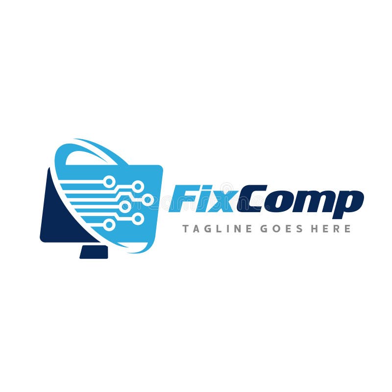 Computer Repair Logo. Computer Service Logo Vector Stock Vector ...