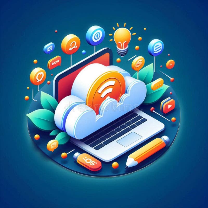 Logo Computer Screen with an Internet Image on it Which is Connected To ...