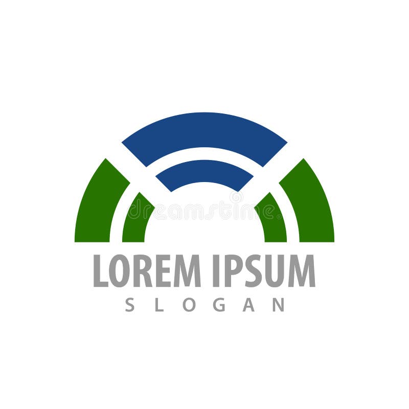Logo Concept Design. Half Round Symbol Graphic Template Element Vector ...