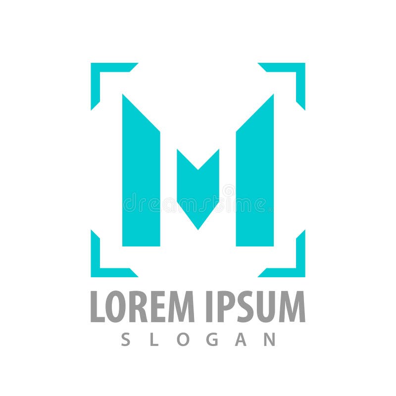 Logo Concept Design. Square Line. Initial Letter M. Symbol Graphic ...