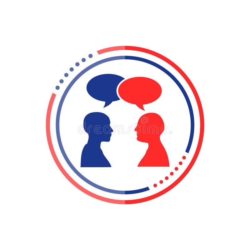 Logo Concept of Exchange of Ideas, Experiences and Though ...