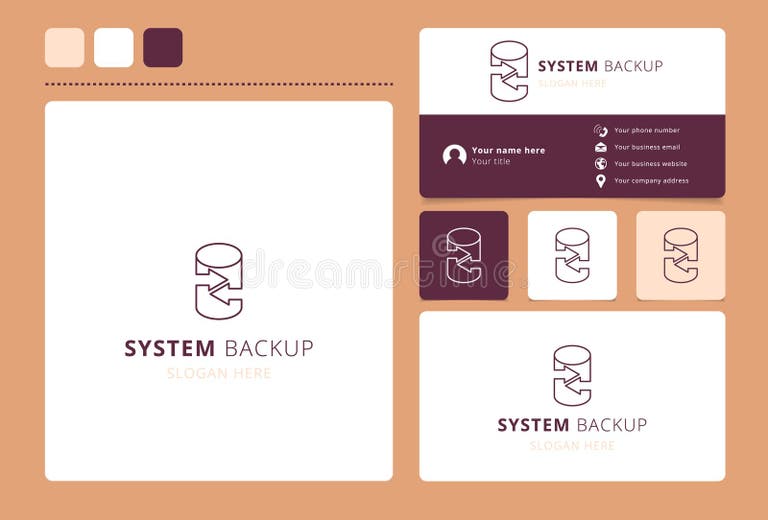 System Backup Logo Concept Featuring Cylinder with Transferring Arrows ...
