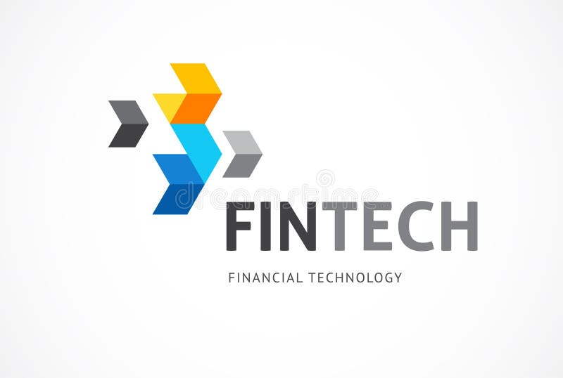 Logo Concept of Fintech Industry, Finance Digitization, Fintech Stock ...