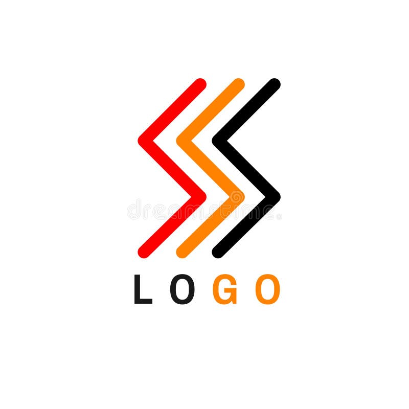 A Logo Concept Made of Three Lines Stock Illustration - Illustration of ...