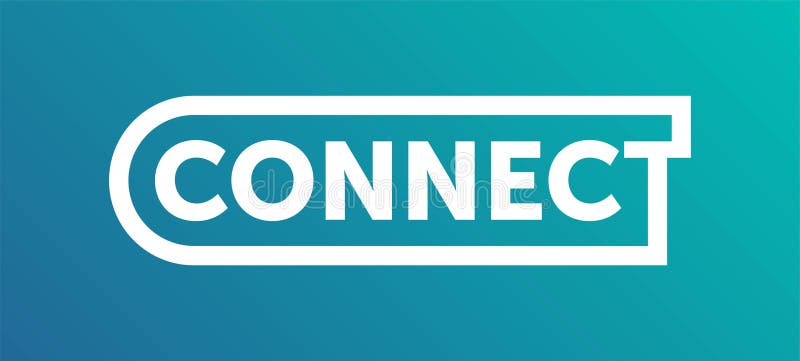 Logo Connect. Abstract Connect Icon Logo Design Made of Color Pieces ...