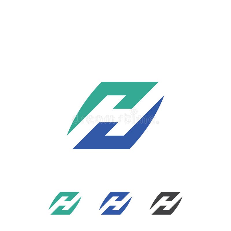 Logo Consisting of an Abstract Z and H Stock Vector - Illustration of ...