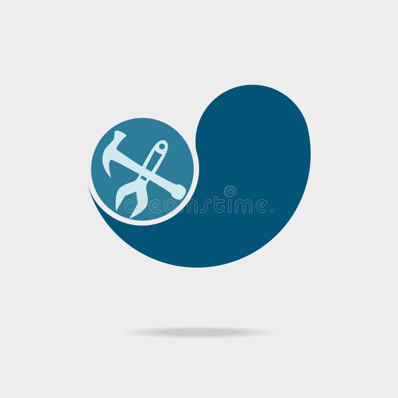 Logo with Construction Inventions Stock Illustration - Illustration of ...