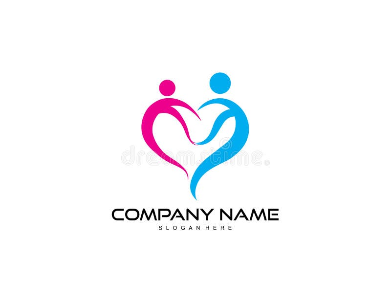 Logo Couple Hands on a Heart Emblem Icon Vector Stock Vector ...