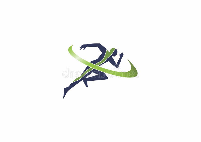 LOGO COURANT/LOGO DE SPORT illustration de vecteur. Illustration du ...