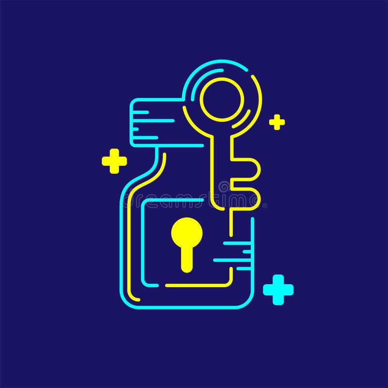 Lock Laboratory Logo Design Stock Vector - Illustration of coding, data ...