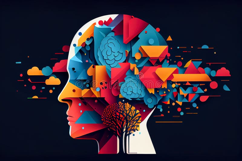 Logo Creative Mind. Human Head in Profile Stock Illustration ...