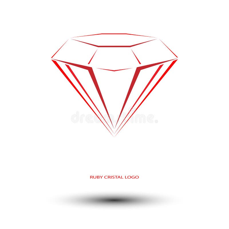 Logo cristal rouge illustration de vecteur. Illustration du forme ...
