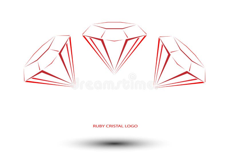 Logo cristal rouge illustration de vecteur. Illustration du vente ...