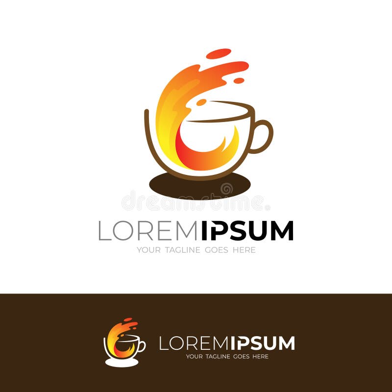 Logo of Cup of Coffee and Water Splash Stock Vector - Illustration of home, beverage: 357590863