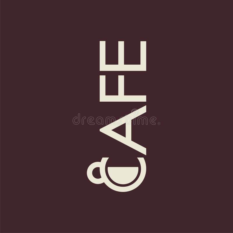 Logo with Cup and Text Cafe. Stock Vector - Illustration of design ...