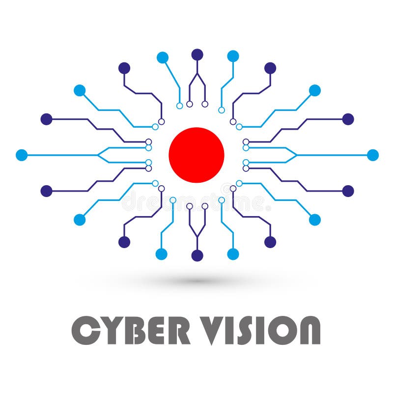 Logo for cyber vision stock vector. Illustration of human - 218604985
