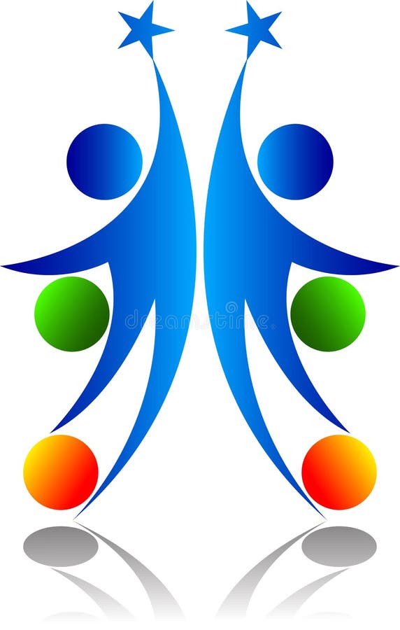 Logo d'étoile de peuples illustration de vecteur. Illustration du ...