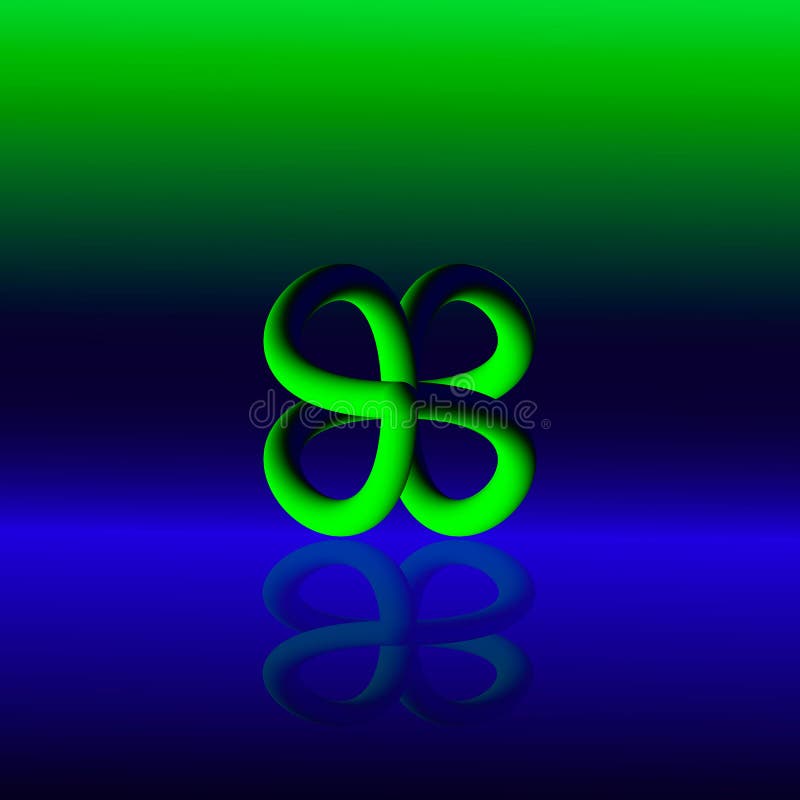 Abstract 3d Logo Green on a Blue Background. Stock Vector ...