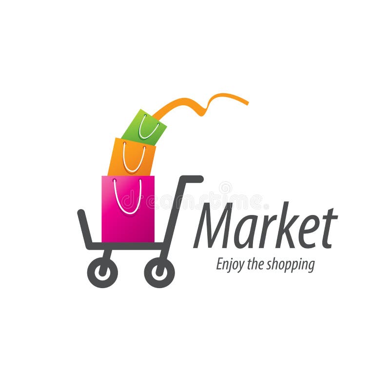 Logo d'achats de vecteur illustration de vecteur. Illustration du ...