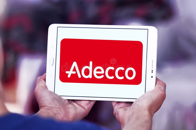 Logo d'Adecco photographie éditorial. Image du tablette - 97191307