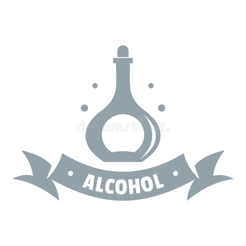 Logo D'alcool, Style Gris Simple Illustration de Vecteur - Illustration ...