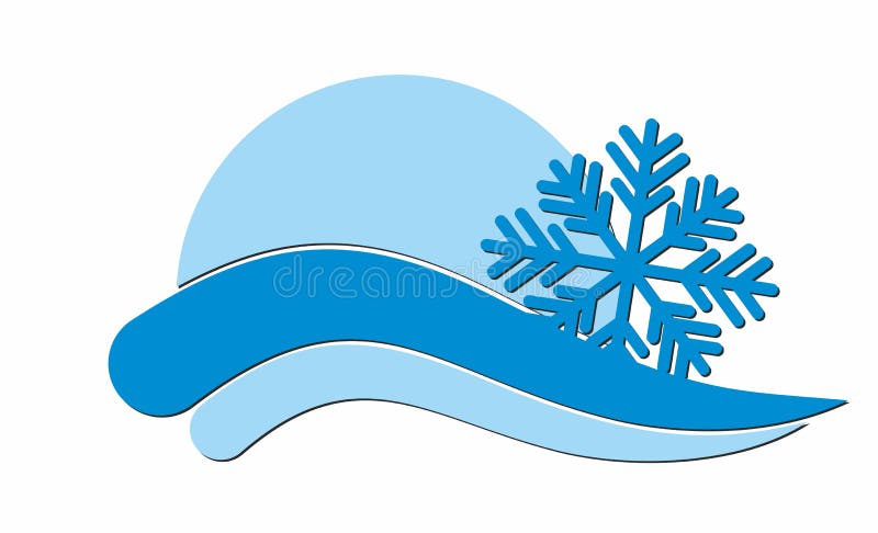 Logo d'hiver illustration stock. Illustration du neige - 52350370