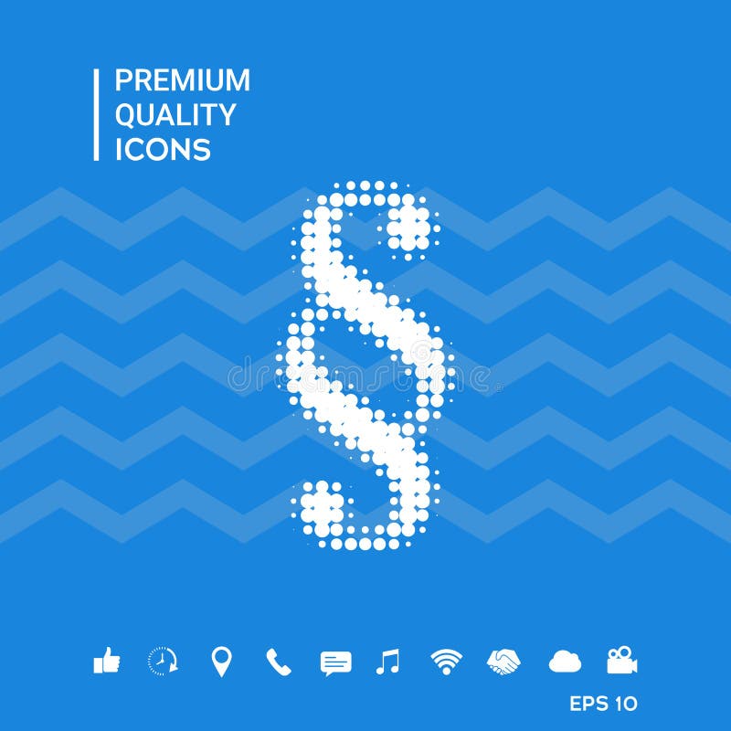 Paragraph Halftone Logo. Graphic Elements for Your Design Illustration ...