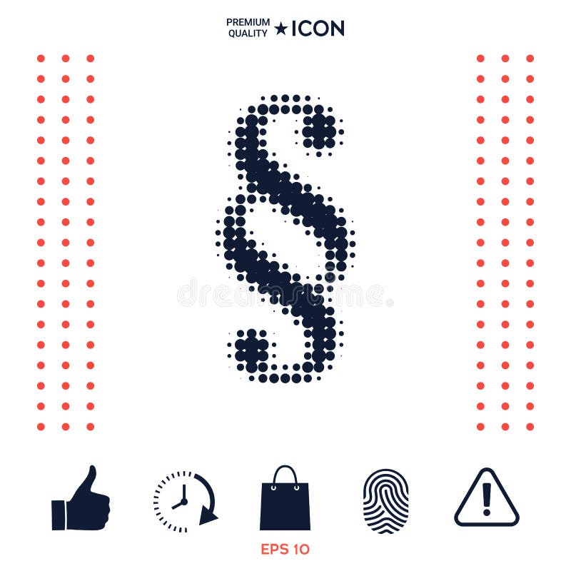 Paragraph Halftone Logo. Graphic Elements for Your Design Illustration ...