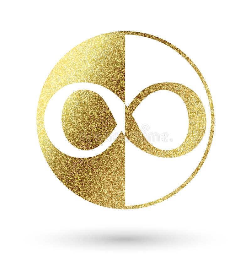 Logo d'infini dans d'or illustration de vecteur. Illustration du ...