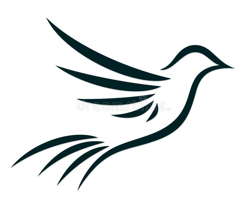 Logo d'oiseau de vol illustration de vecteur. Illustration du symbole ...