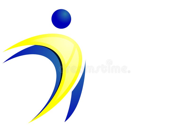Logo d'un homme de sports illustration de vecteur. Illustration du ...
