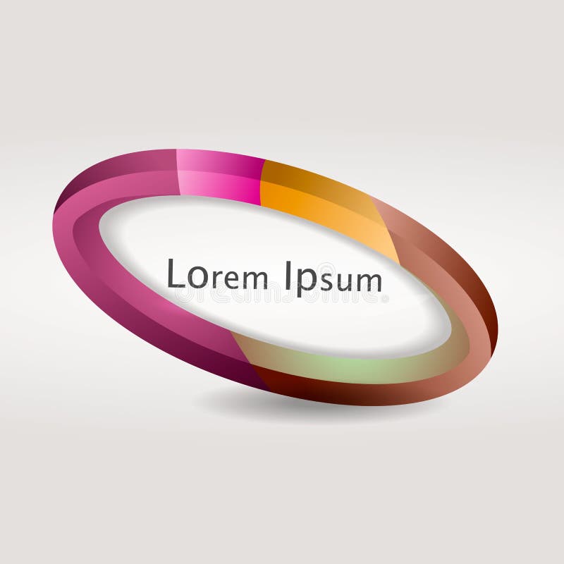 Logo d'une forme ronde illustration stock. Illustration du élément ...