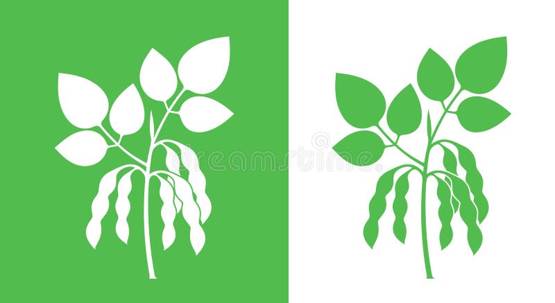 Logo Da Soja. Soja Isolada Em Fundo Branco Ilustração do Vetor ...