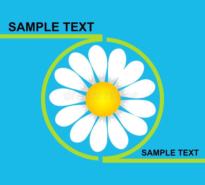 Logo daisy stock vector. Illustration of blue, flower - 8820229