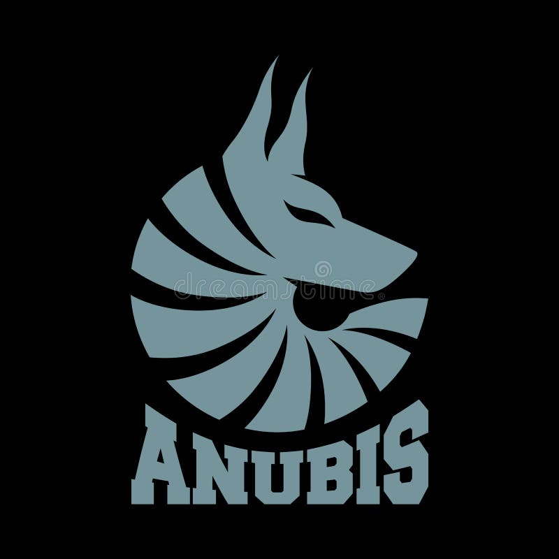 Logo De Anubis, Dios Egipcio Moderno. Ilustración del Vector ...