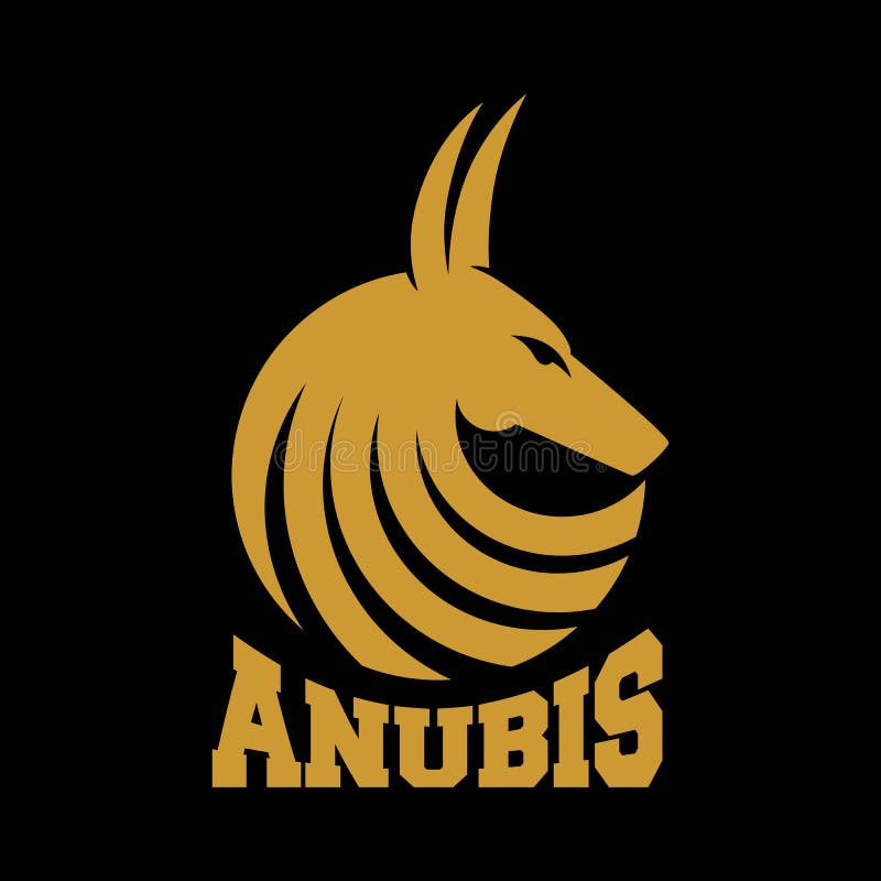 Logo De Anubis, Dios Egipcio Moderno. Ilustración del Vector ...