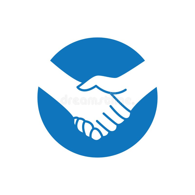 Logo de aperto manual ilustração do vetor. Ilustração de cumprimento ...