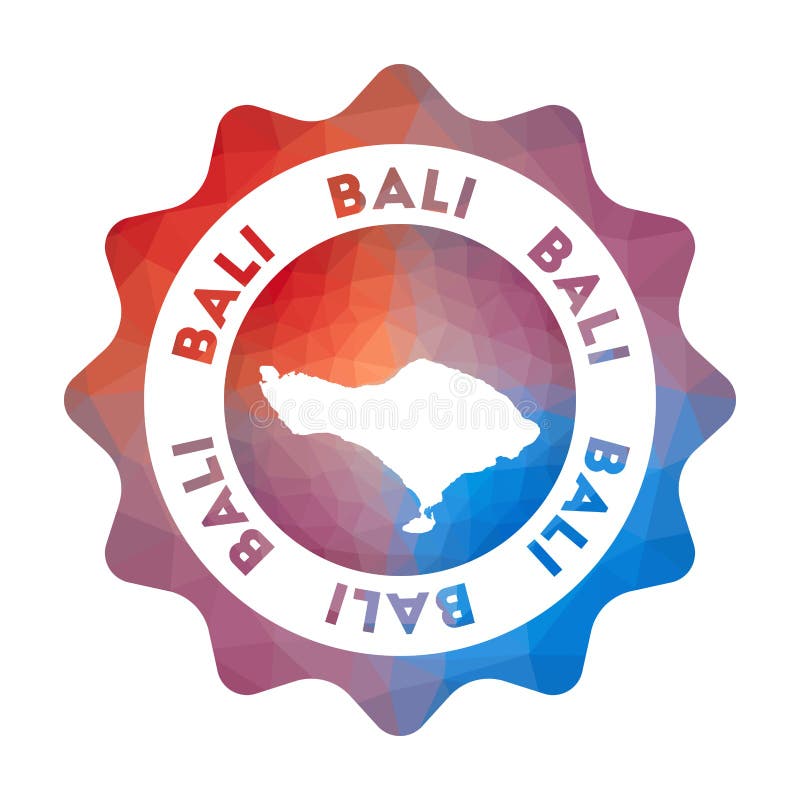 Logo de Bali low poly ilustración del vector. Ilustración de recorrido ...