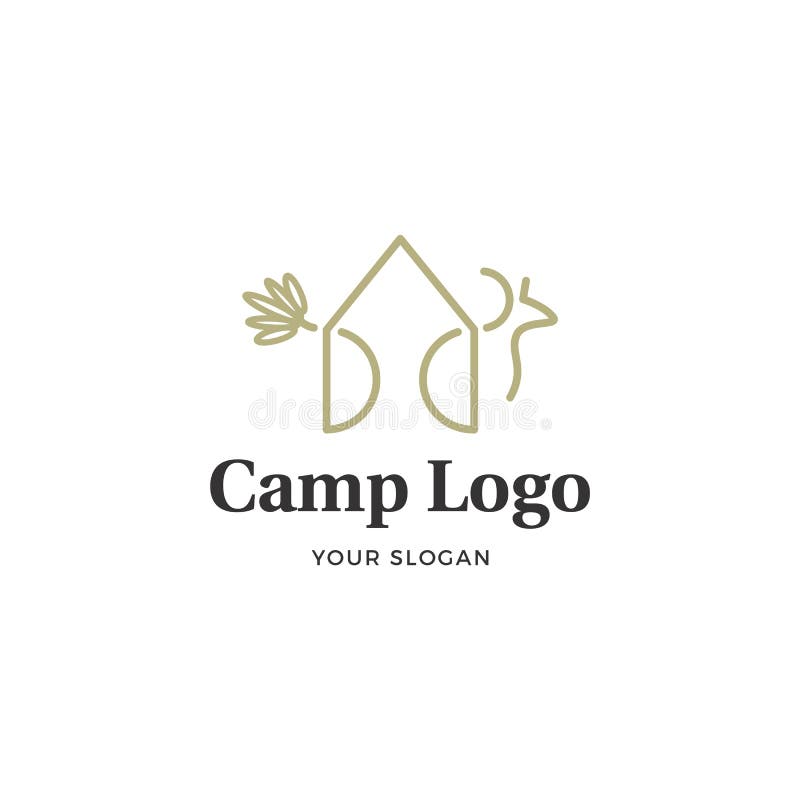 Logo de camp illustration stock. Illustration du nature - 87349054