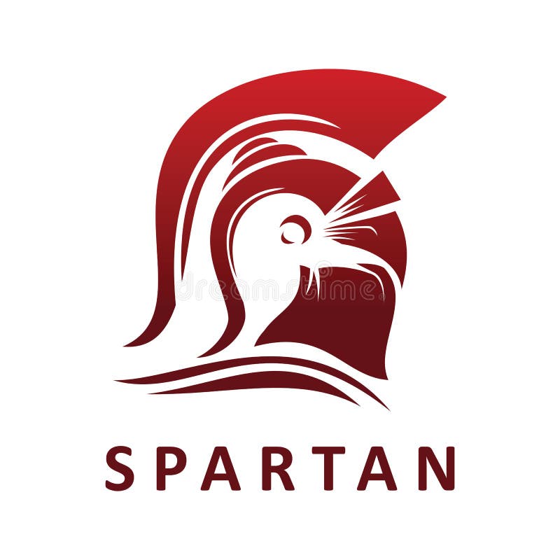 Logo De Casque Spartiate Rouge Illustration Stock - Illustration du ...