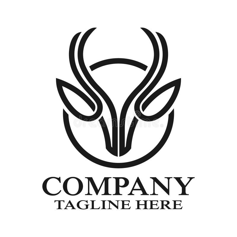 Logo De Cerf Simple Moderne. Illustration Vectorielle Illustration de ...