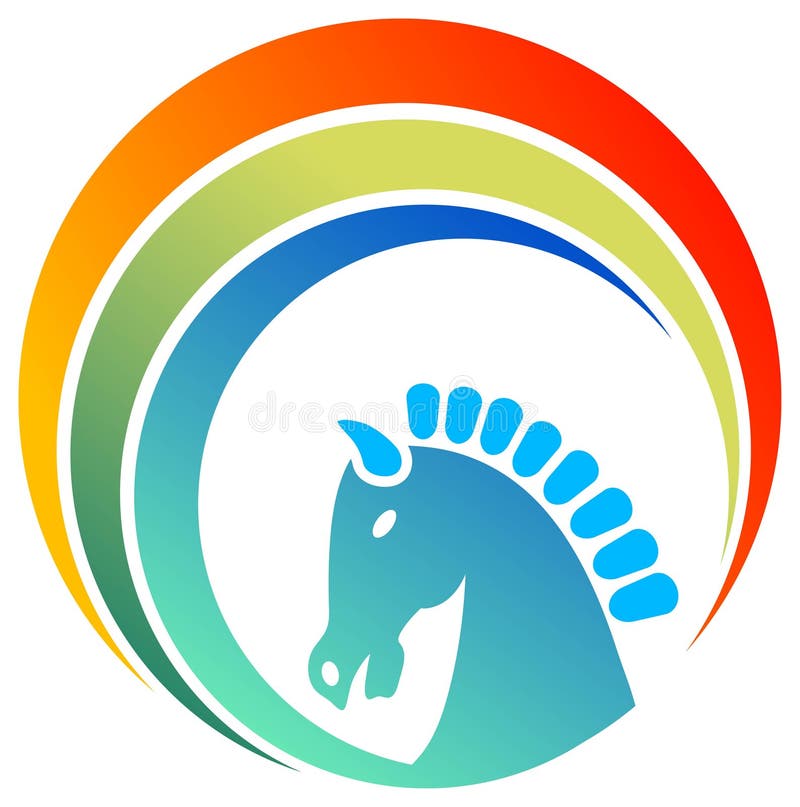 Logo de cheval illustration de vecteur. Illustration du marque - 44593004