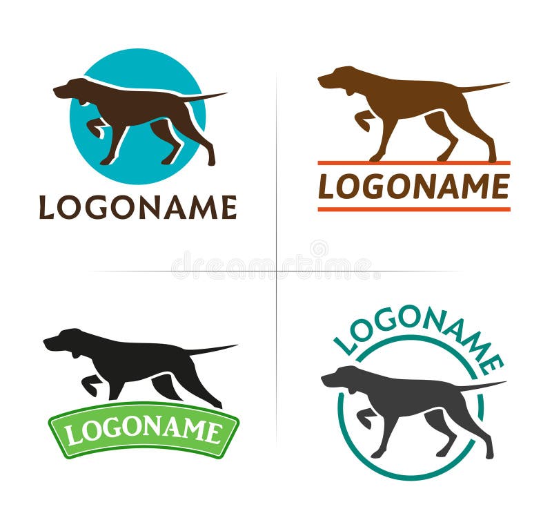 Logo de chien de chasse illustration de vecteur. Illustration du placez ...