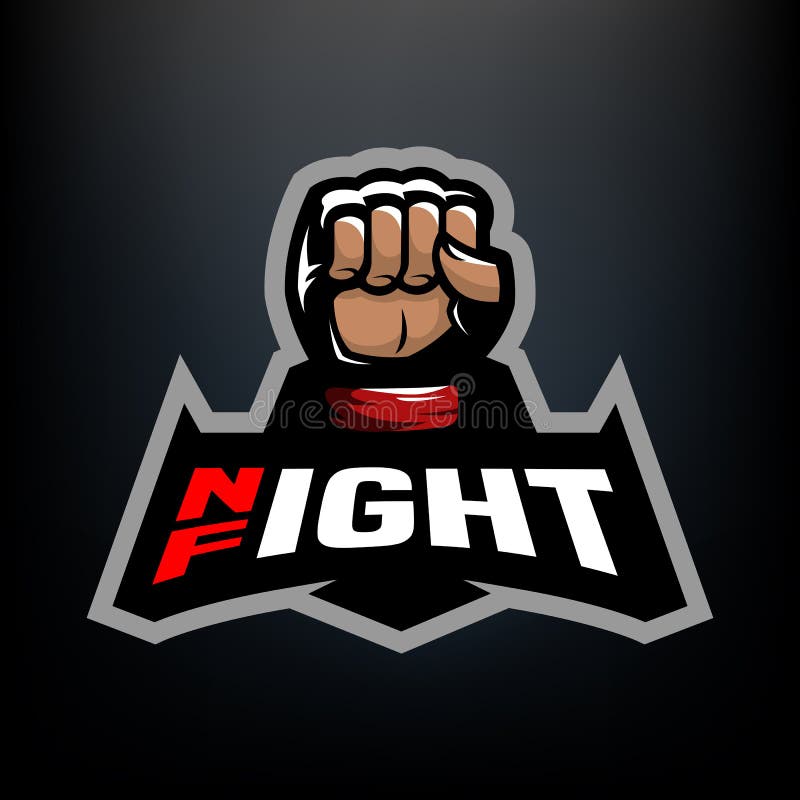 Logo de combat de nuit illustration de vecteur. Illustration du ...