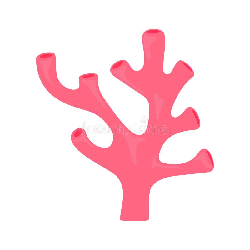 Logo De Corail Corail D'isolement Sur Le Fond Blanc Illustration de ...