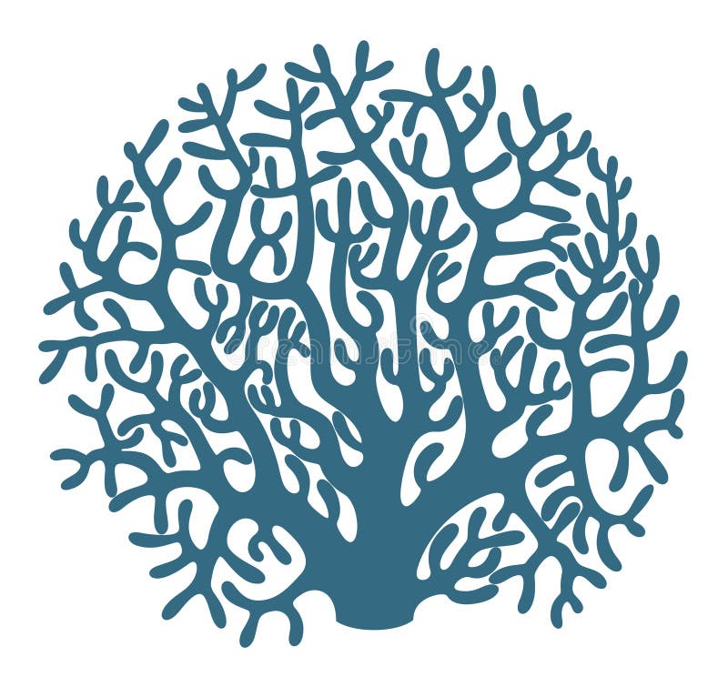 Logo De Corail Corail D'isolement Sur Le Fond Blanc Illustration de ...