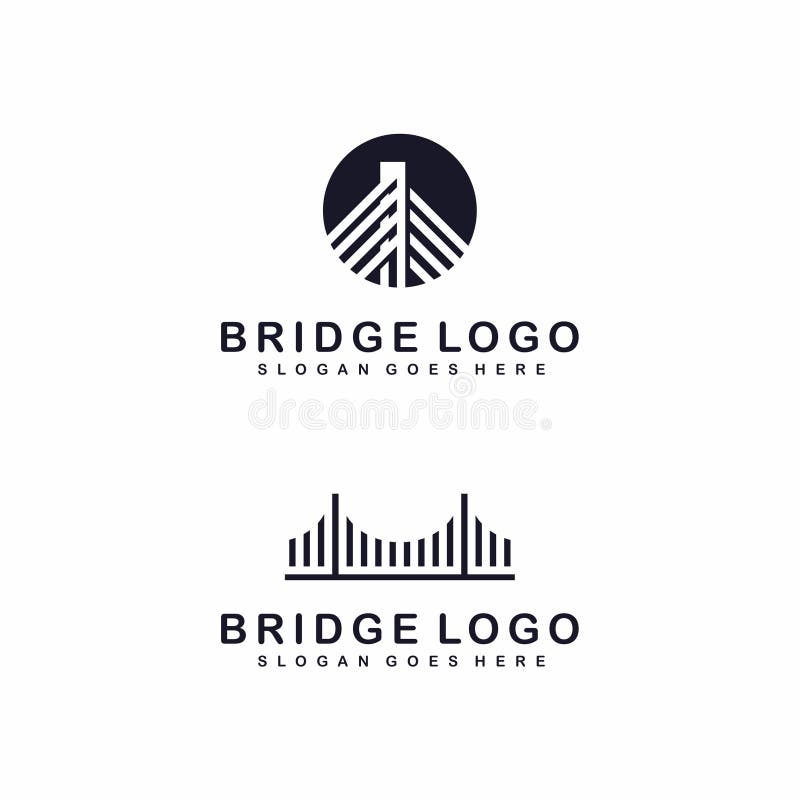 Logo De Creative of Two Bridge Ilustración del Vector - Ilustración de anaranjado, insignia ...
