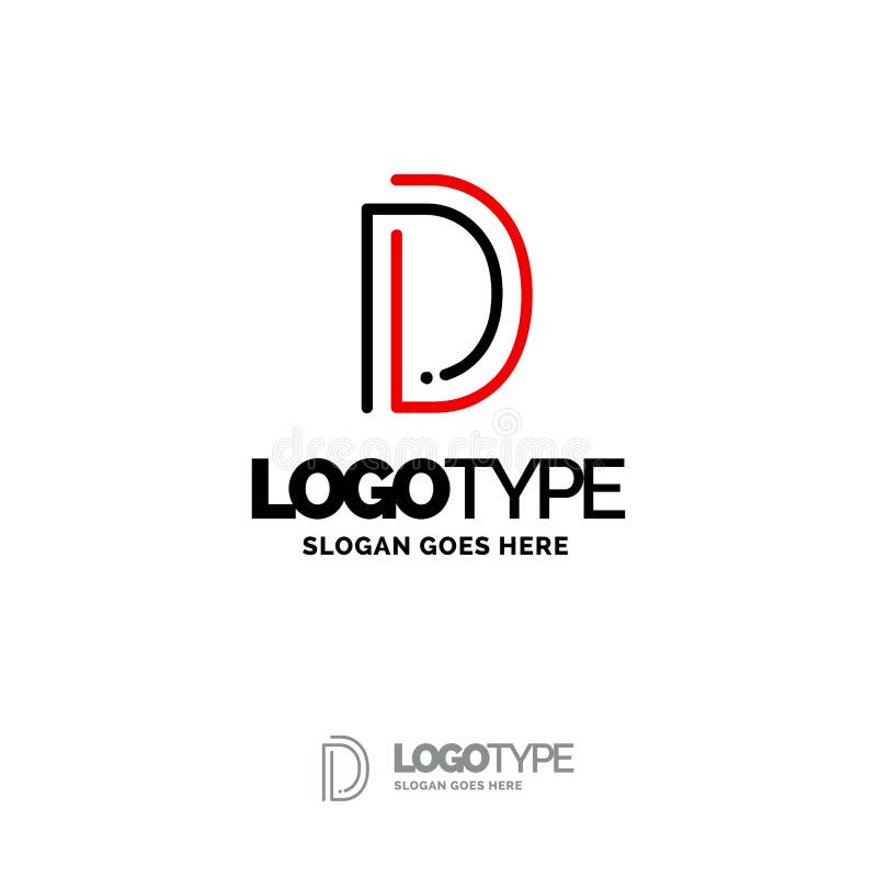 Logo De D Digital Logo Template Calibre Noir Et Rouge De Logo ...
