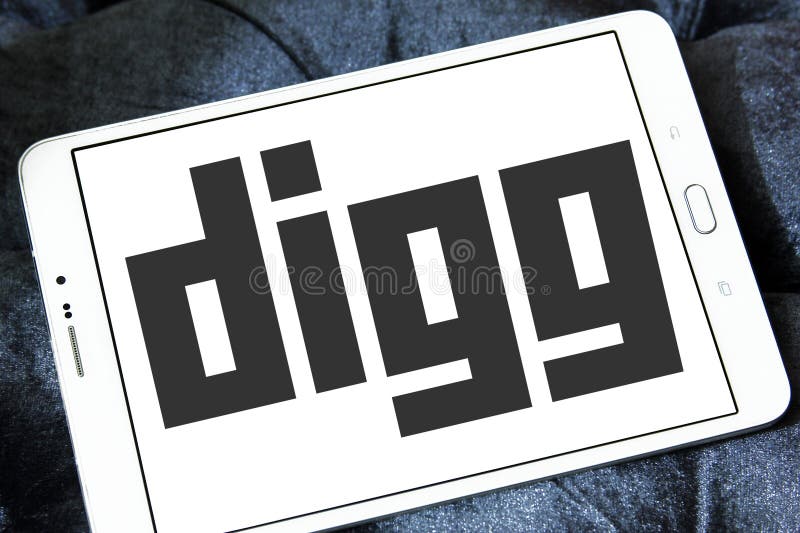 Logo De Digg Sur Le Smartphone Sur Le Fond De Petites Pierres ...