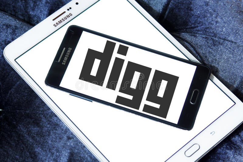 Logo De Digg Sur Le Smartphone Sur Le Fond De Petites Pierres ...